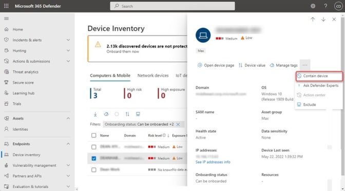 Microsoft Defender: New feature isolates hacked, unmanaged Windows devices